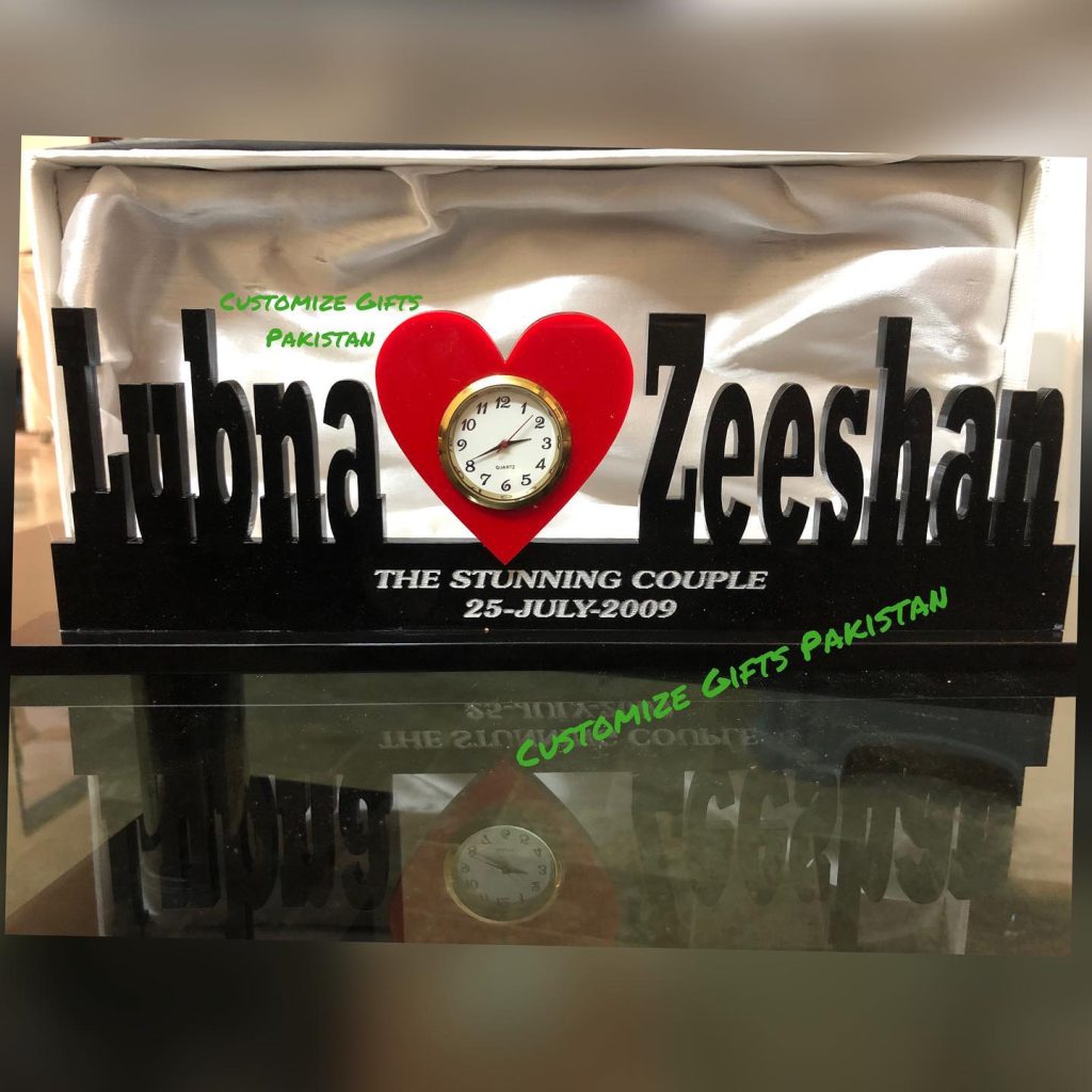 NAME CLOCK - Customize Gifts Lahore